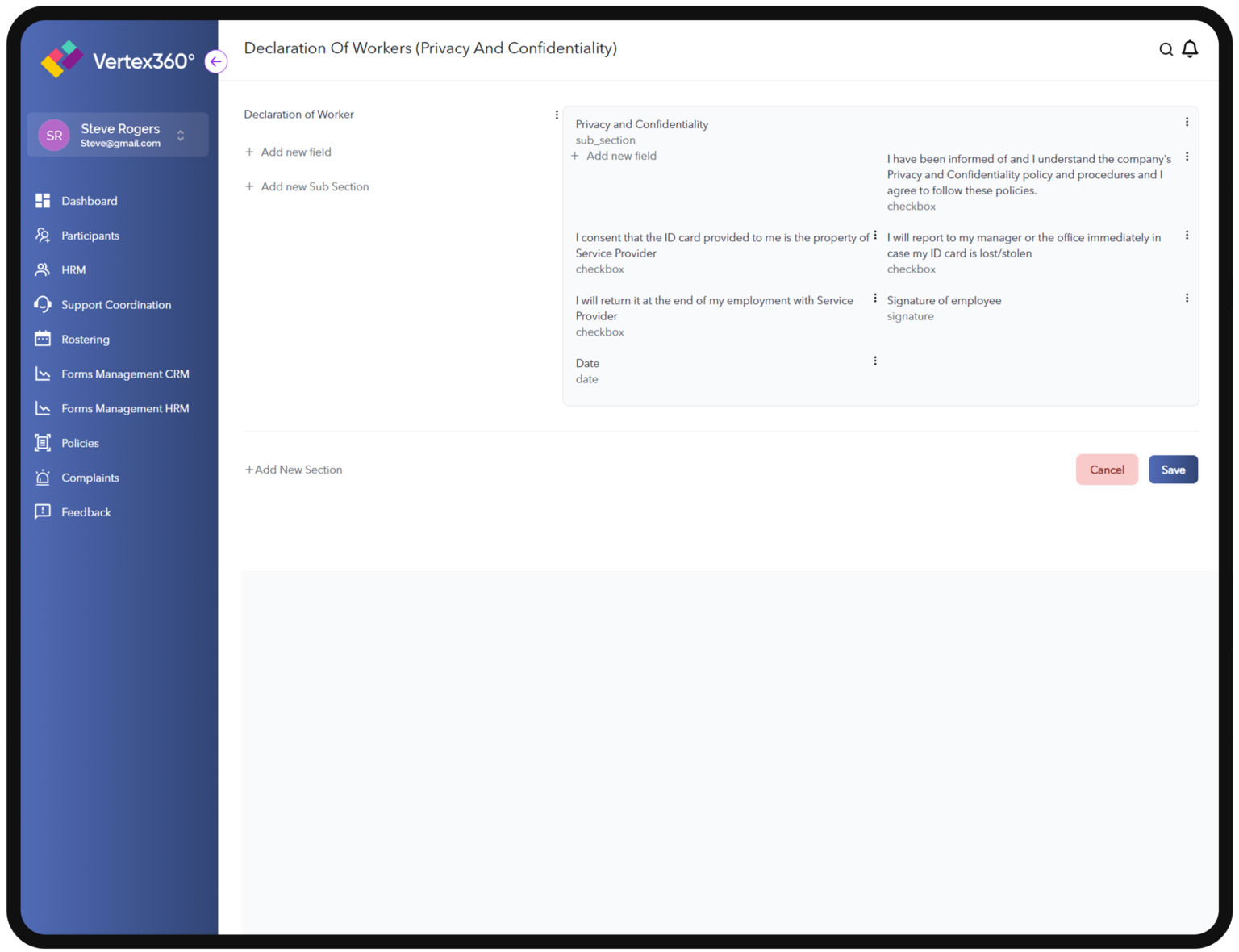 NDIS Form Editing and Customisation Software