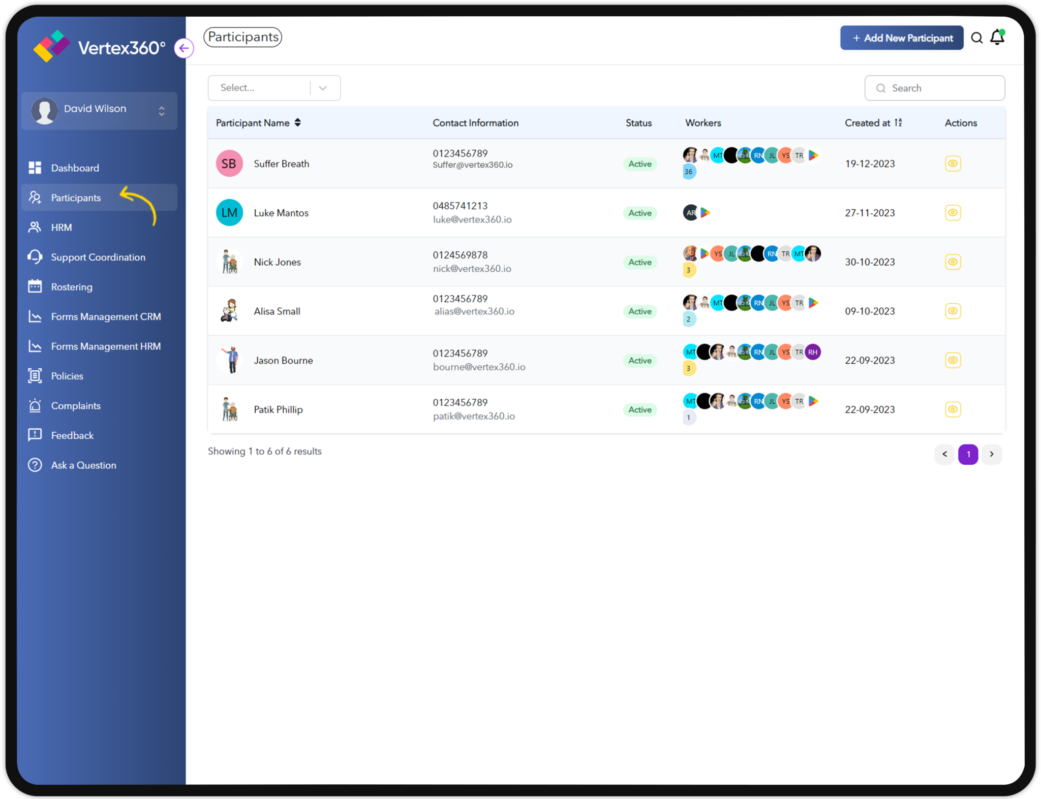 NDIS Participant Listing Software