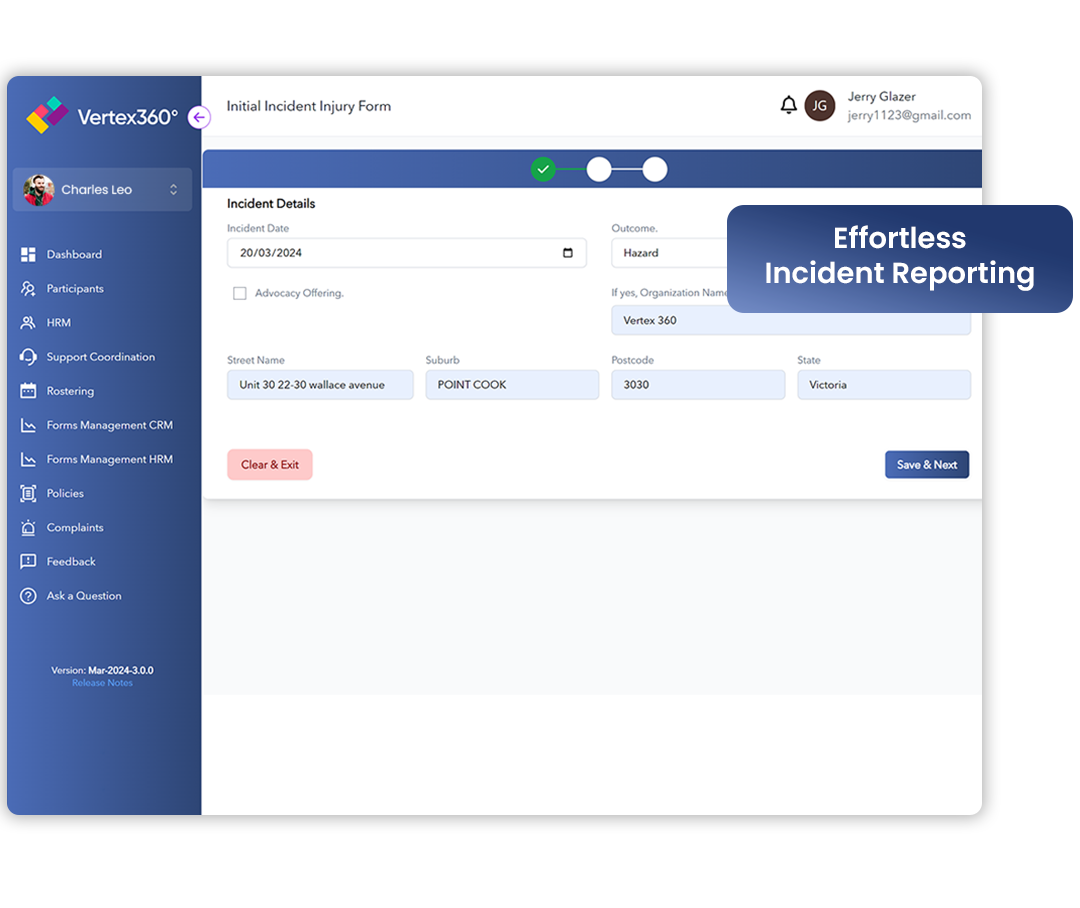 NDIS Incident Management software