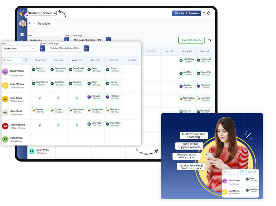 NDIS Rostering Software System