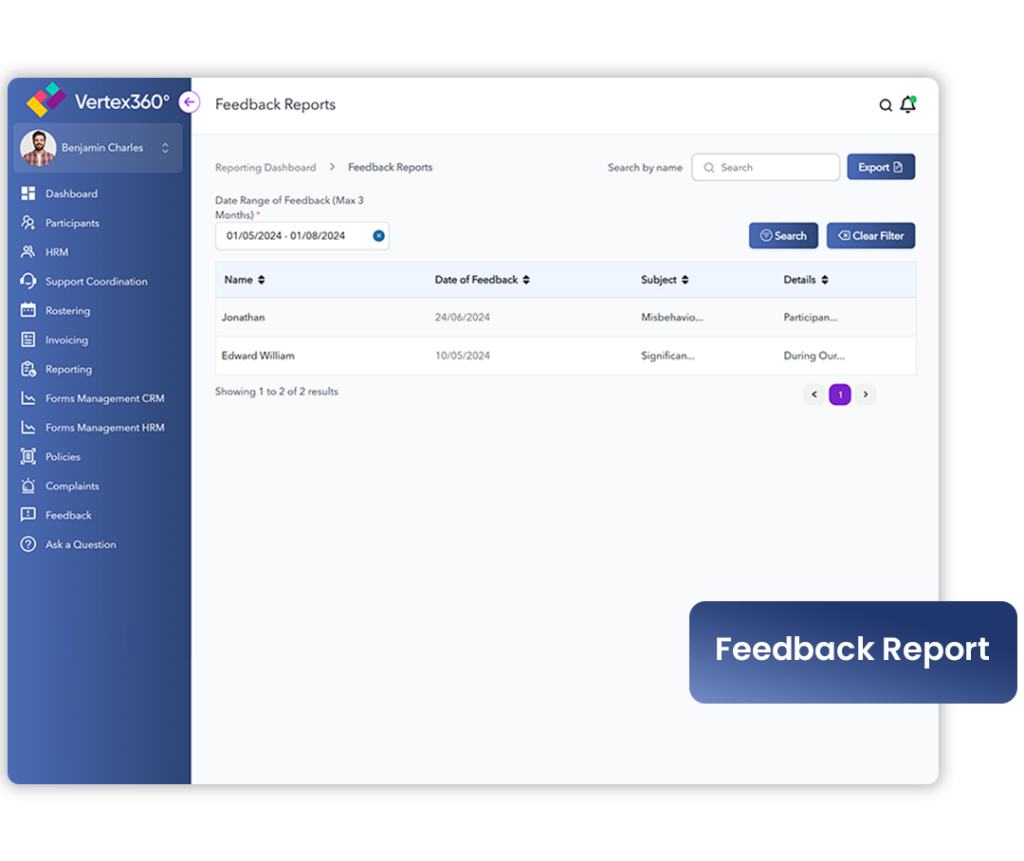 NDIS Reporting Software